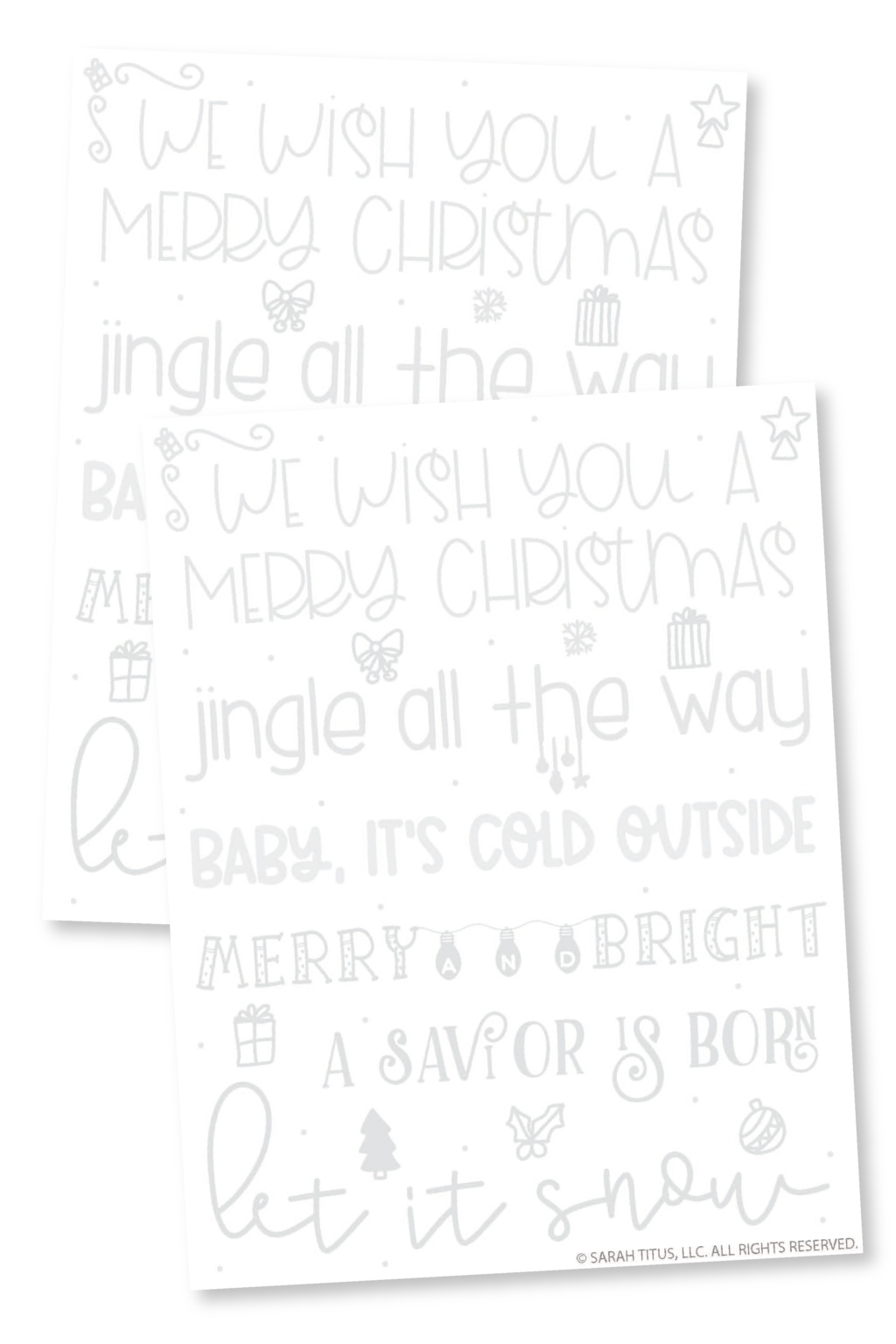 Hand Lettering Template - Worksheets for Seasons - Sarah Titus