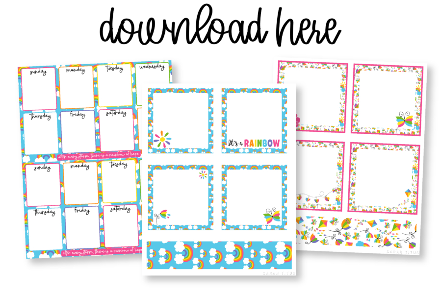 Rainbow Printable Weekly Planner Template - Sarah Titus
