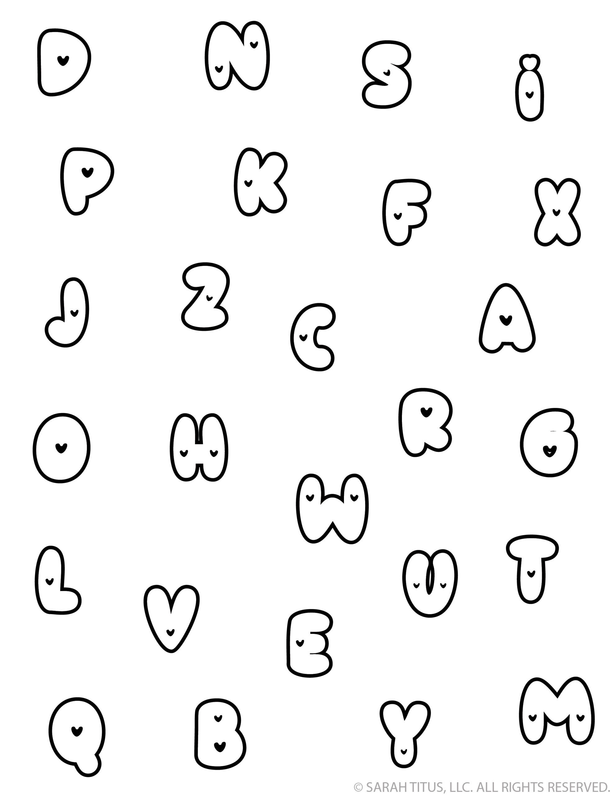 30 Days to Better Hand Lettering - Bubble Letters - Sarah Titus