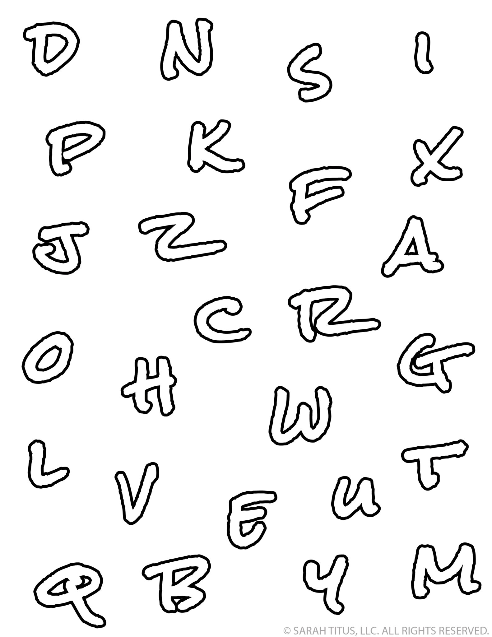 30 Days to Better Hand Lettering - Bubble Letters - Sarah Titus