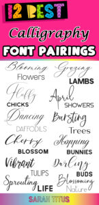 12 Best Calligraphy Font Pairings - Sarah Titus