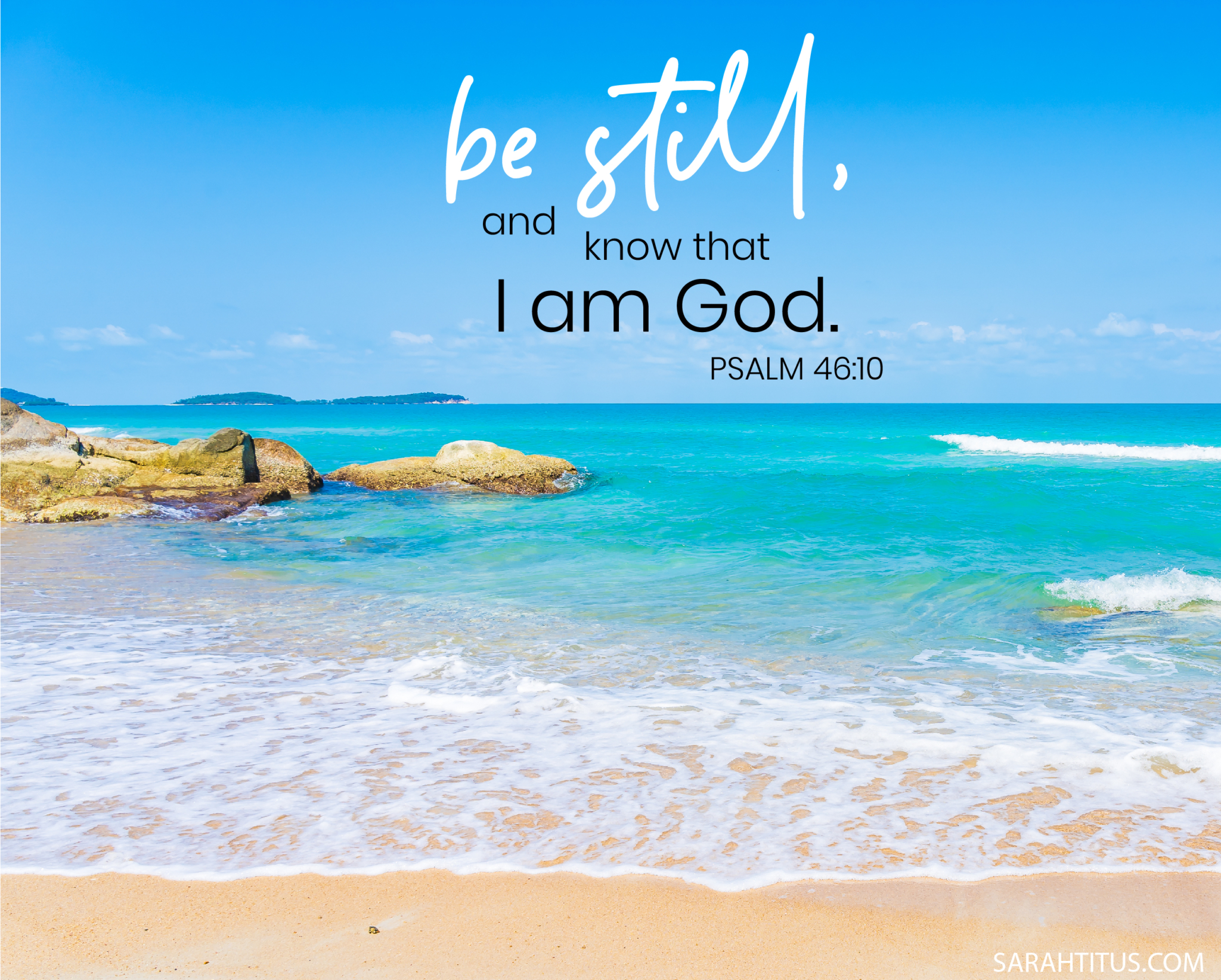 Be Still and Know That I Am God Ocean Wallpaper - Sarah Titus