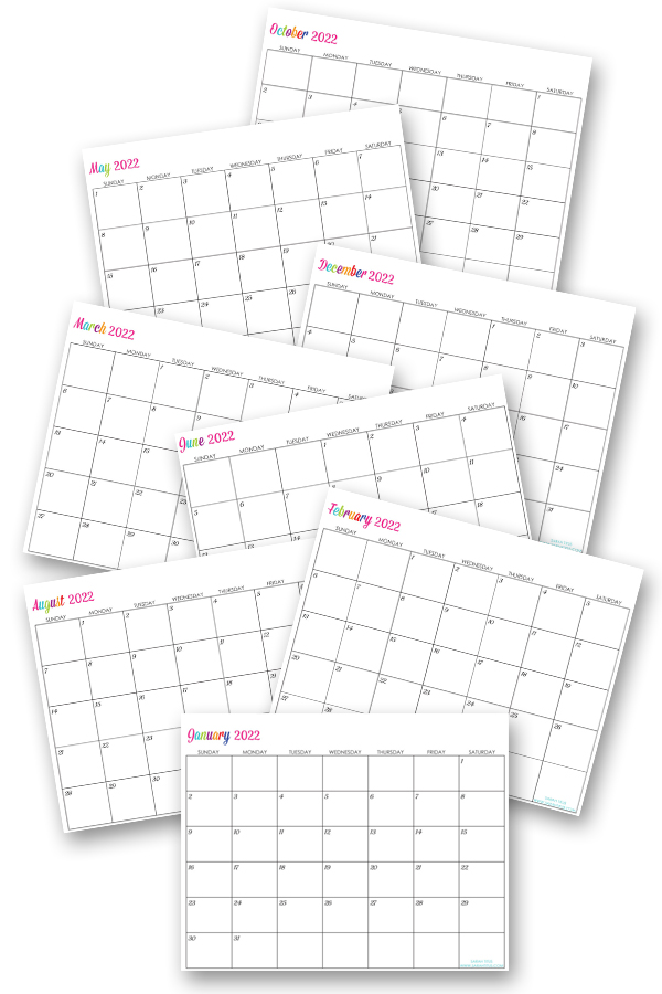 2022 Calendar Printable