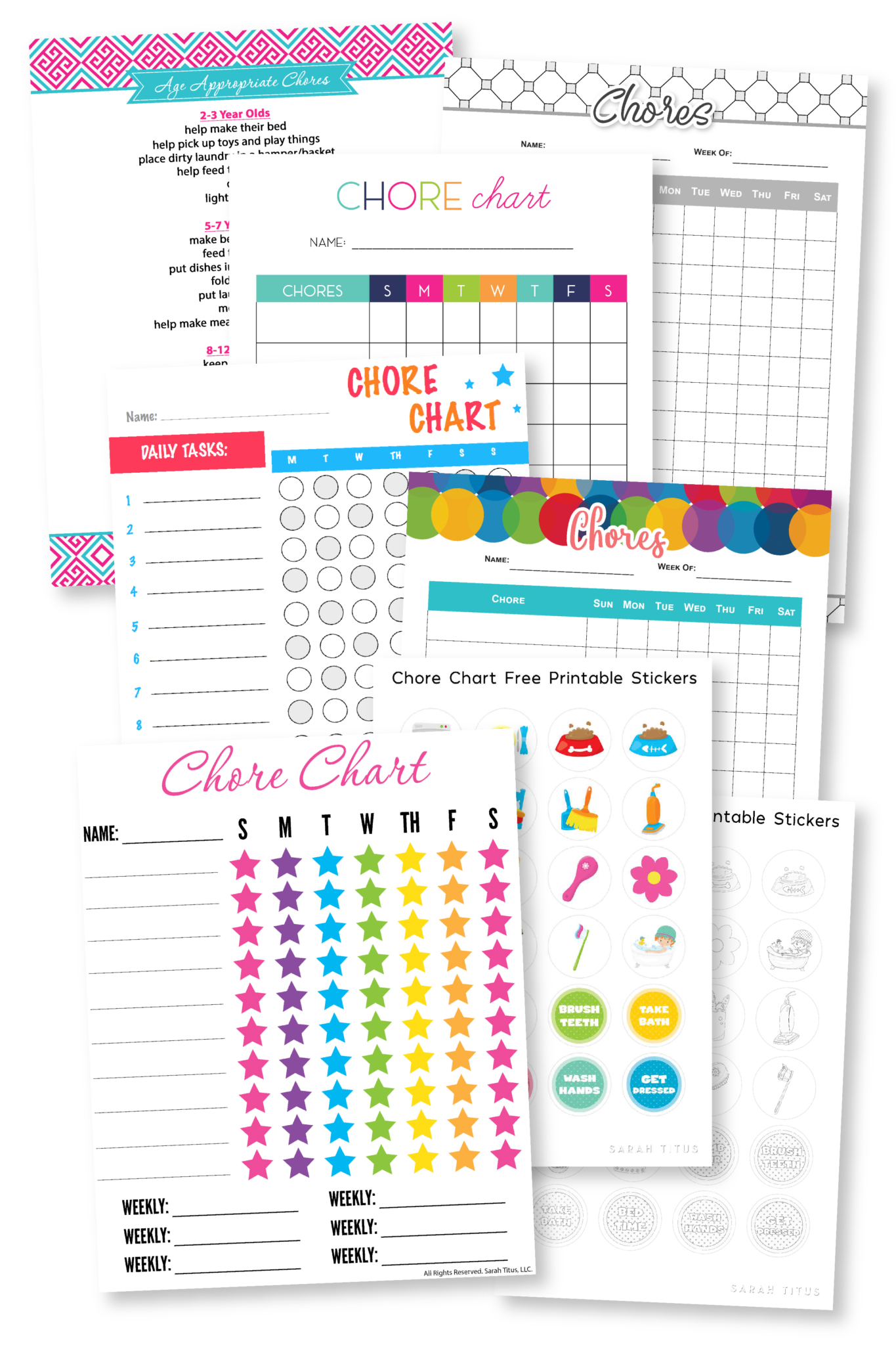 Top Chore Chart Free Printables to Download Instantly - Sarah Titus