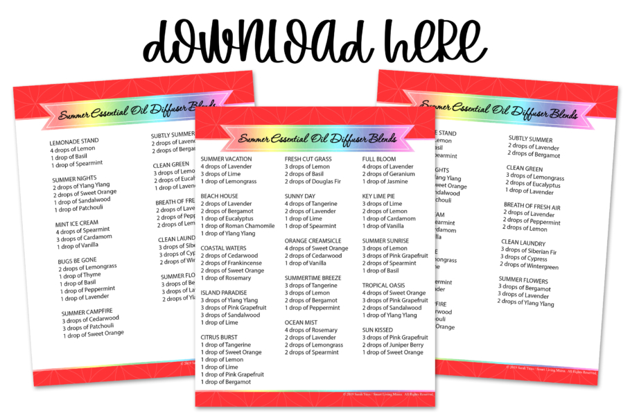 25 Summer Essential Oil Diffuser Blends (+Free Printable) - Sarah Titus