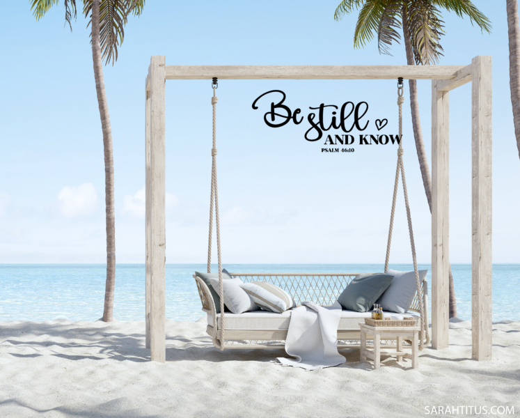 Be Still and Know Blue Ocean Wallpaper - Sarah Titus