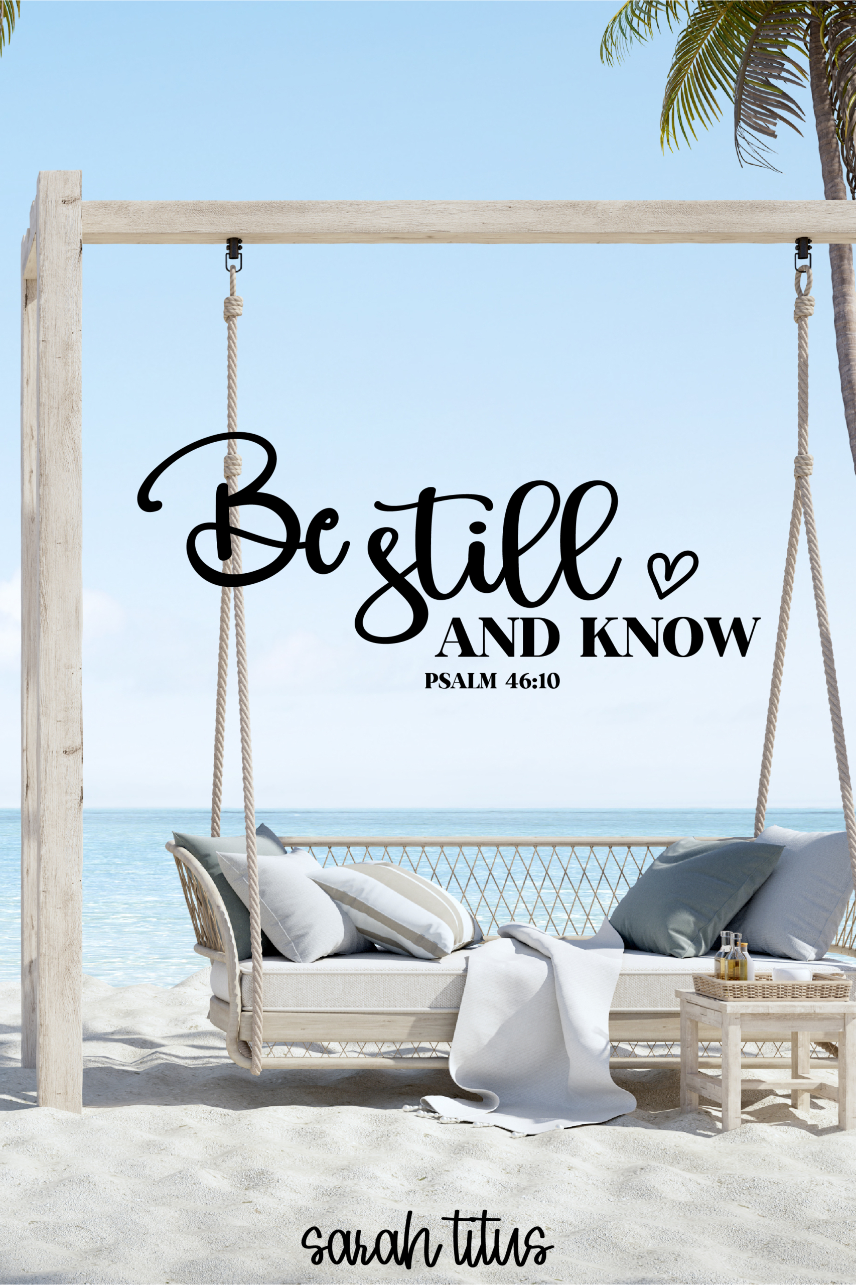 Be Still and Know Blue Ocean Wallpaper - Sarah Titus