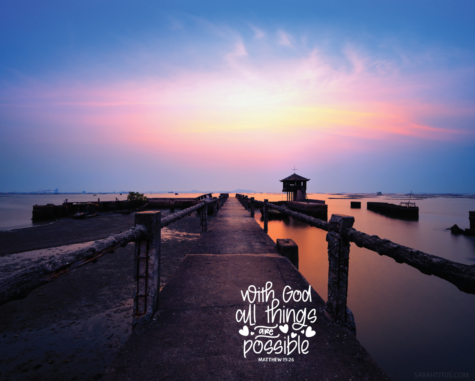 With God All Things Are Possible Wallpaper - Sarah Titus