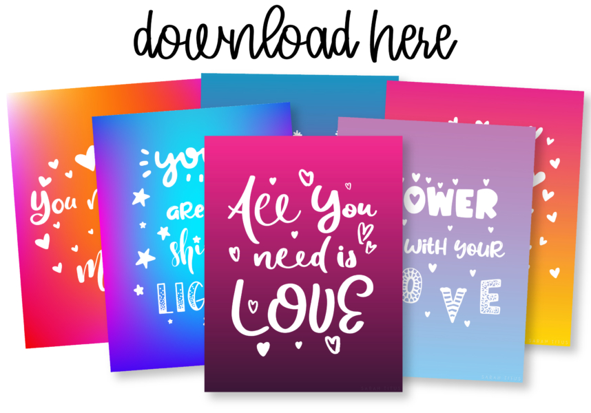 Beautiful Hearts Design Binder Covers Printable For Free - Sarah Titus