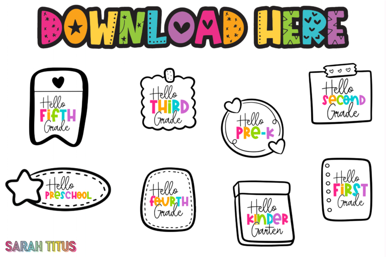 Teacher Hello Grade SVGs - Sarah Titus