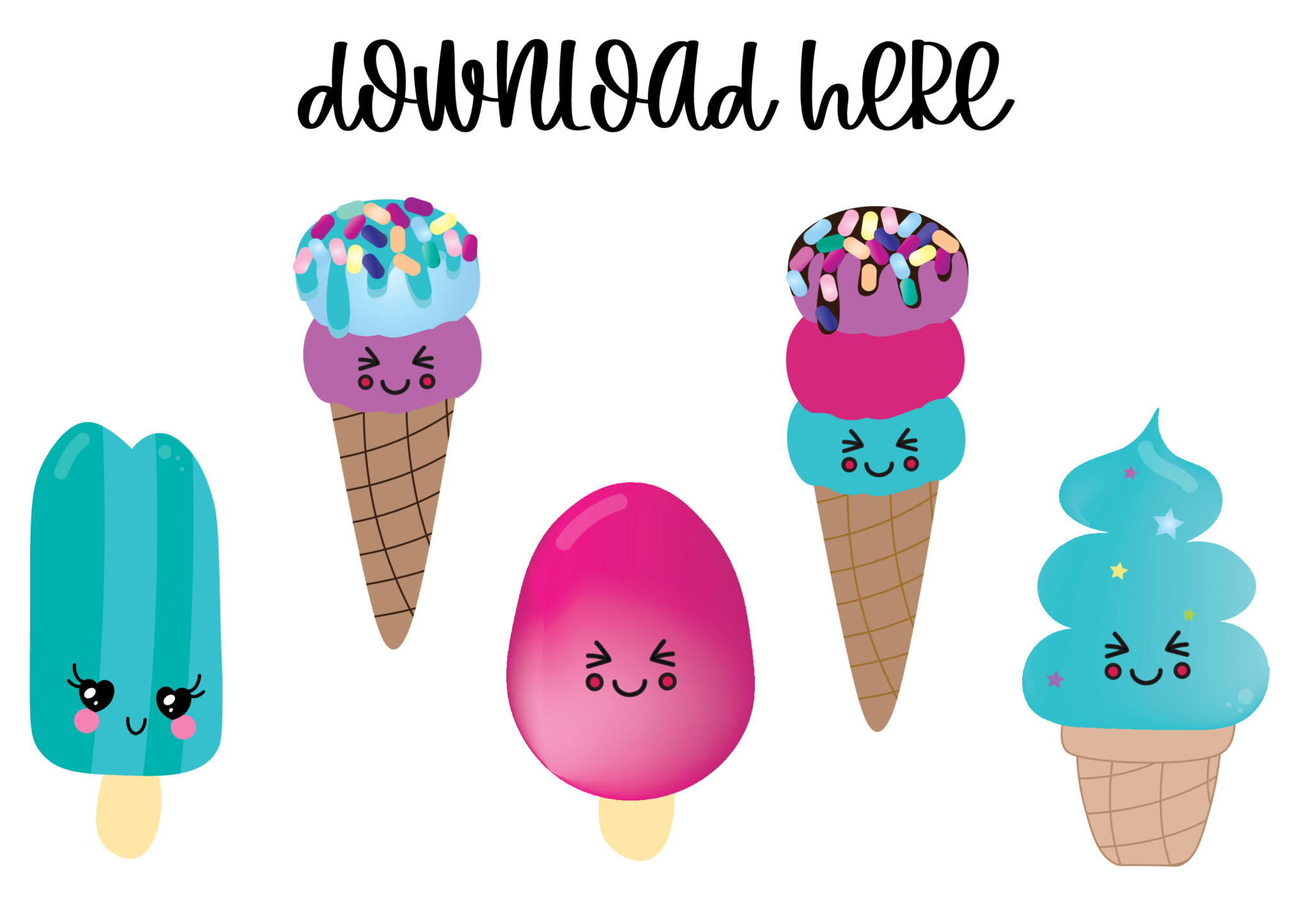 Free SVG Images: Cute Ice Cream Designs - Sarah Titus
