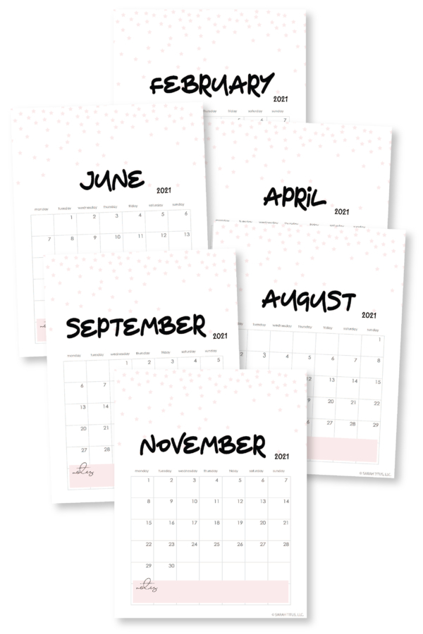 Calendars - 2021 Archives - Sarah Titus