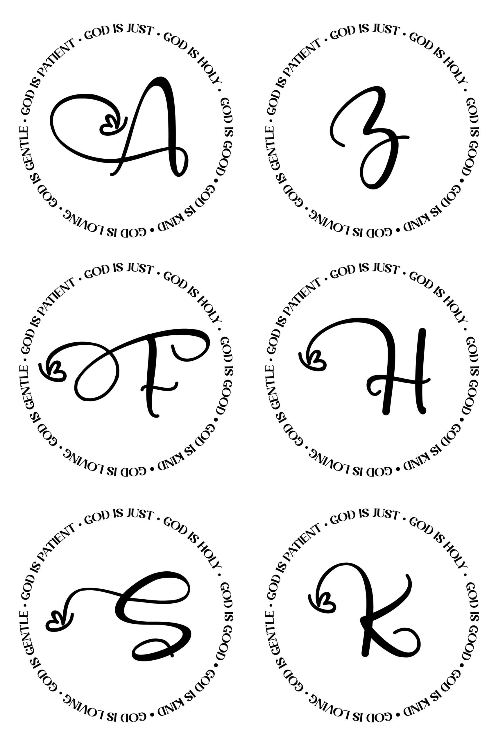 God is Good Circle Monograms SVG Files - Sarah Titus