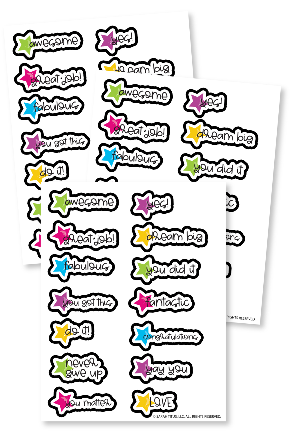 Printables - Stickers - Page 3 of 3 - Sarah Titus