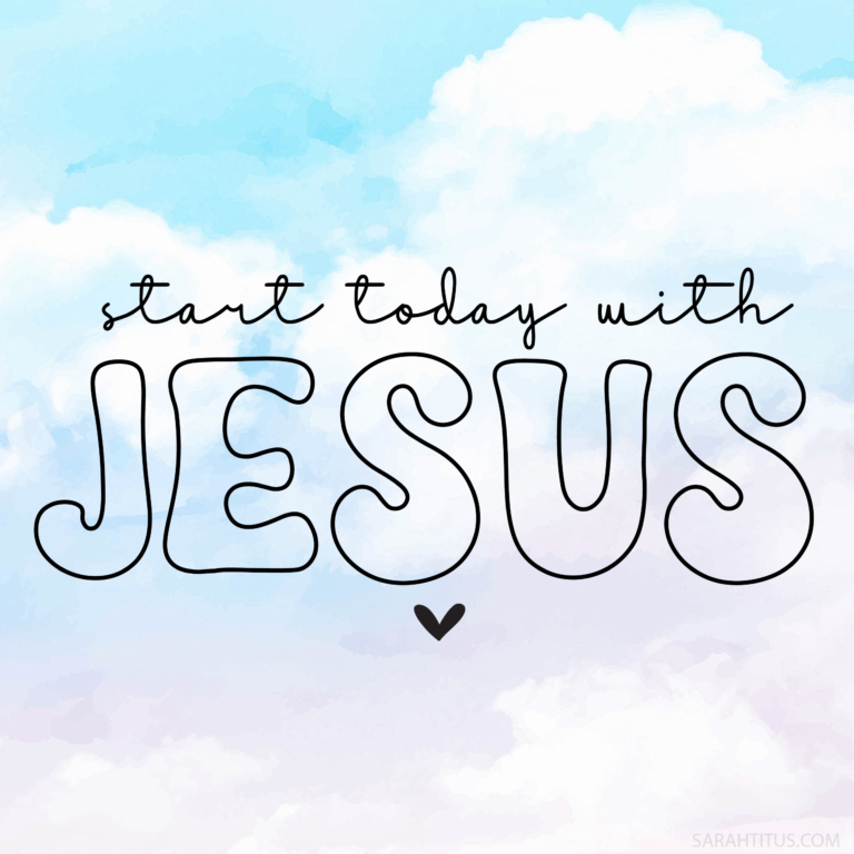Start Today With Jesus Wallpaper - Sarah Titus