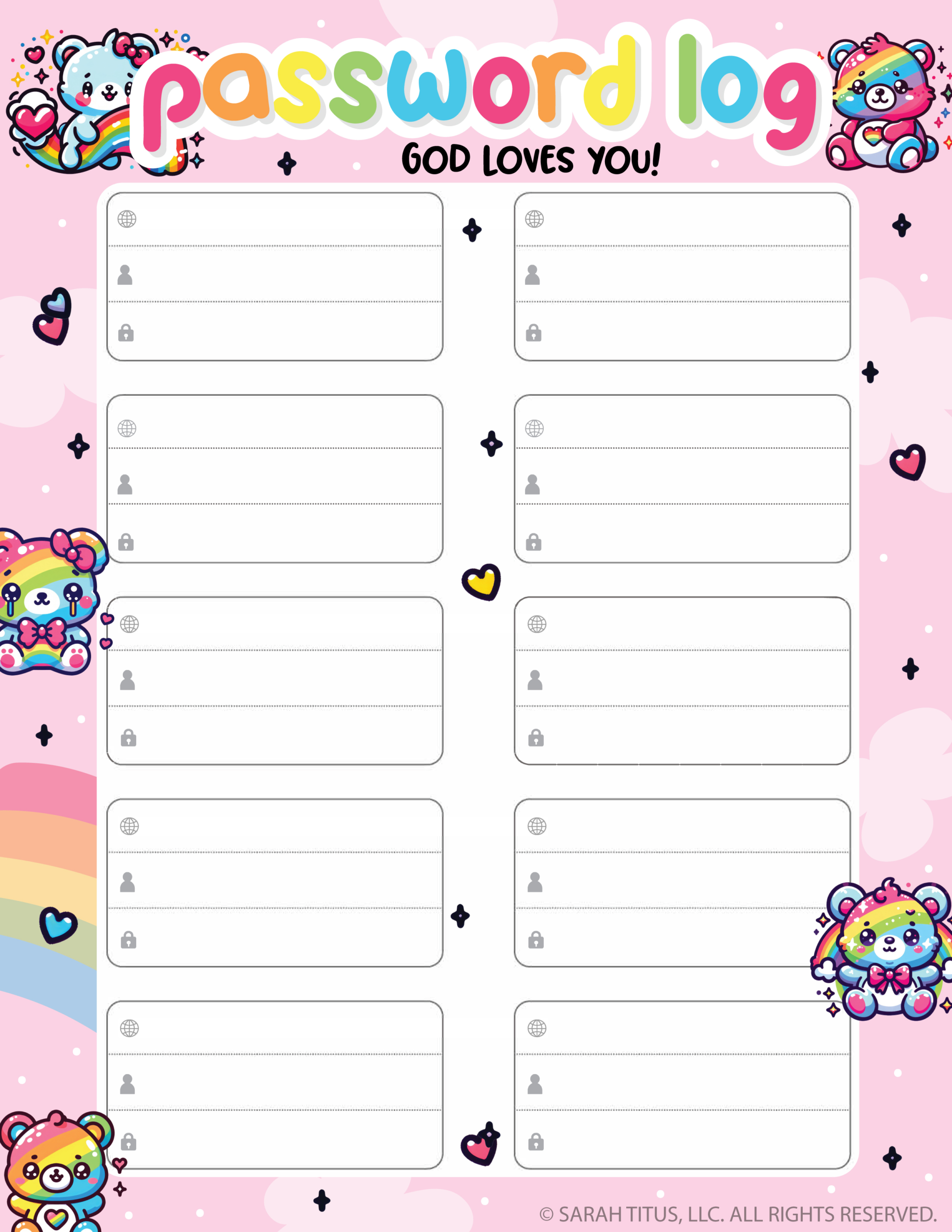 Top Free Password Keeper Printables to Download Instantly - Sarah Titus