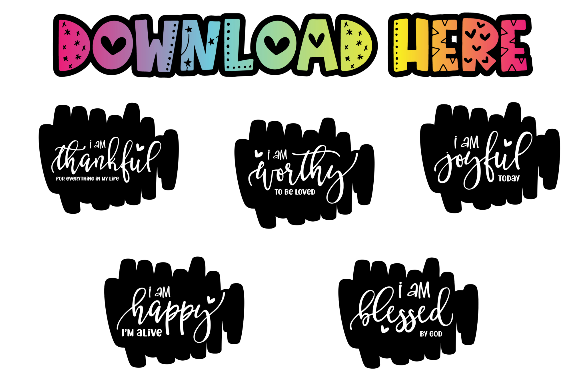 Beautiful Free Faith-Based Sayings Digital Stickers - Sarah Titus