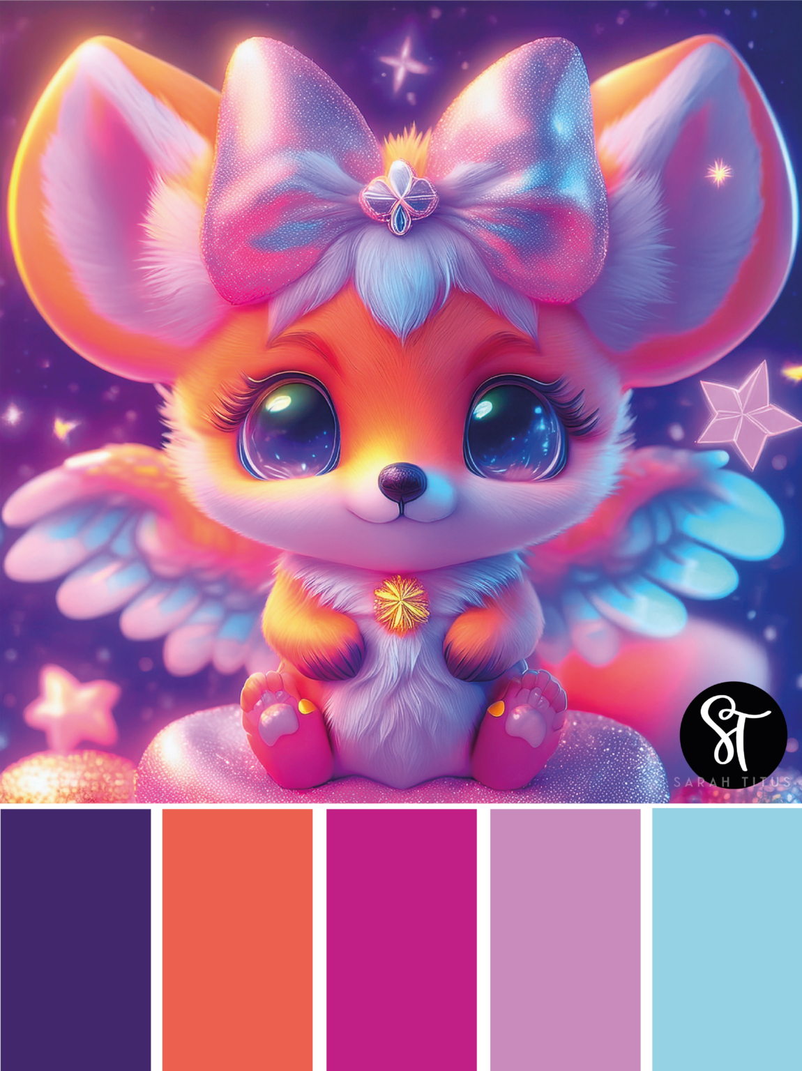 Cute Angel Animals Color Palettes - Sarah Titus