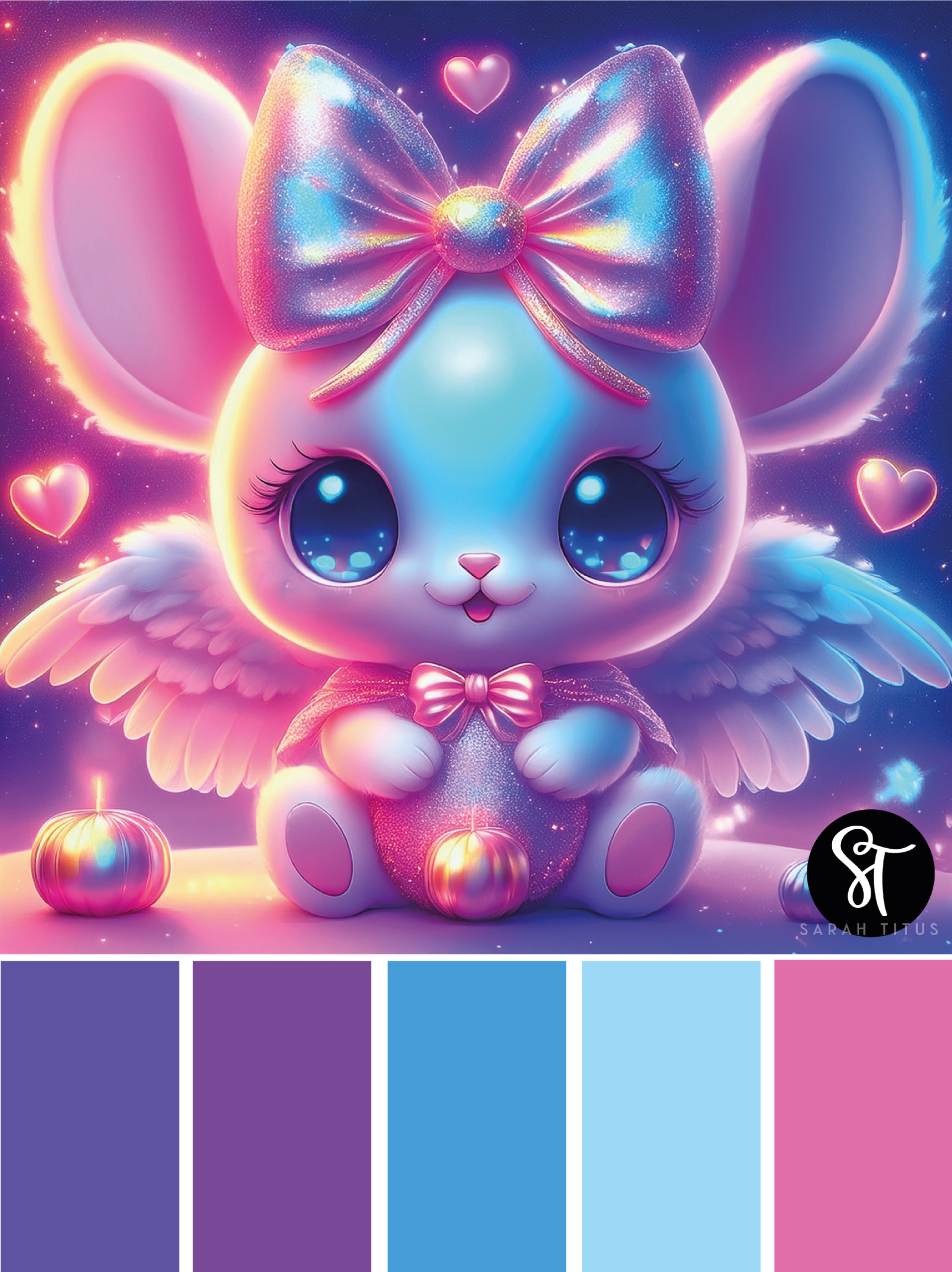 Cute Angel Animals Color Palettes - Sarah Titus