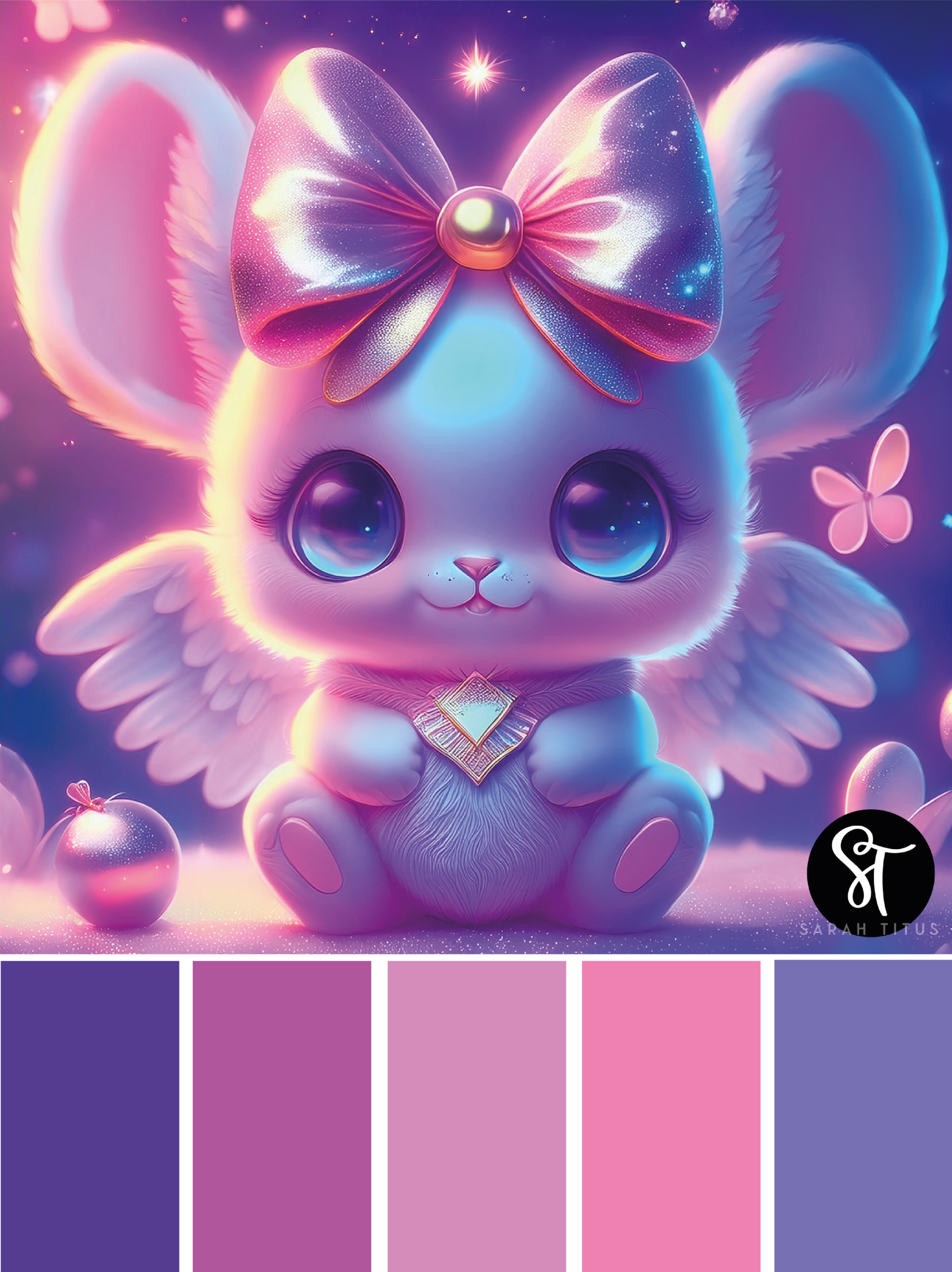 Cute Angel Animals Color Palettes - Sarah Titus