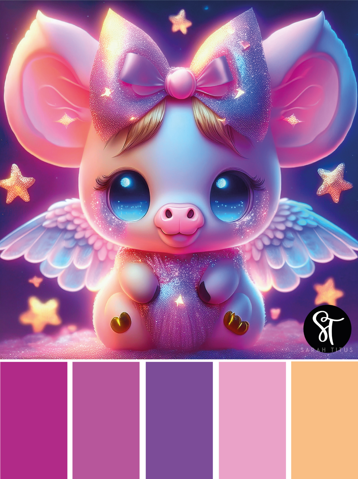 Cute Angel Animals Color Palettes - Sarah Titus