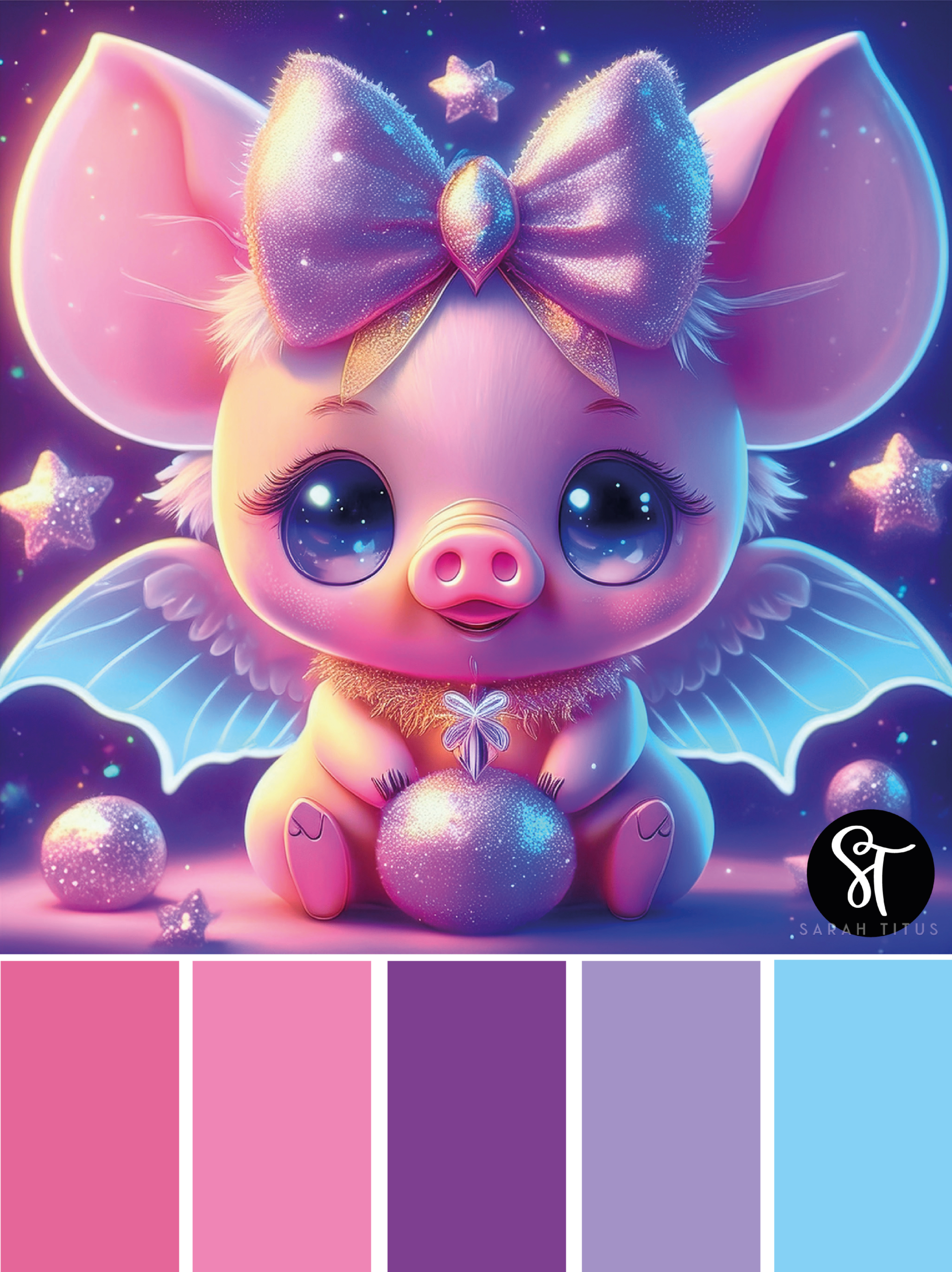 Cute Angel Animals Color Palettes - Sarah Titus