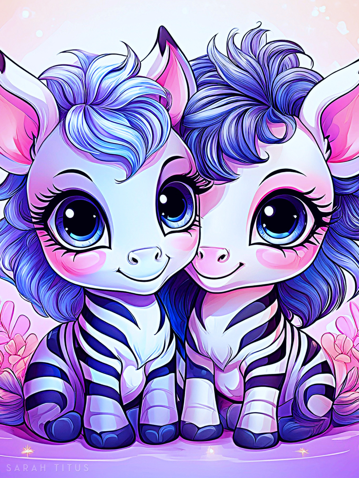 Cute Chibi Animal Couples Wallpaper for iPads - Sarah Titus