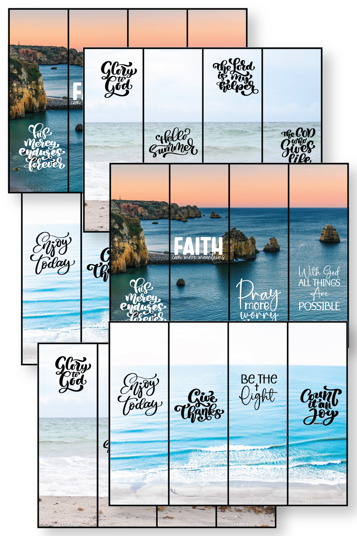 Free Christian Beach Bookmarks - Sarah Titus
