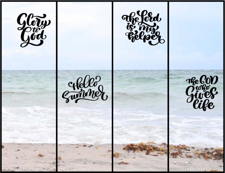Free Christian Beach Bookmarks - Sarah Titus