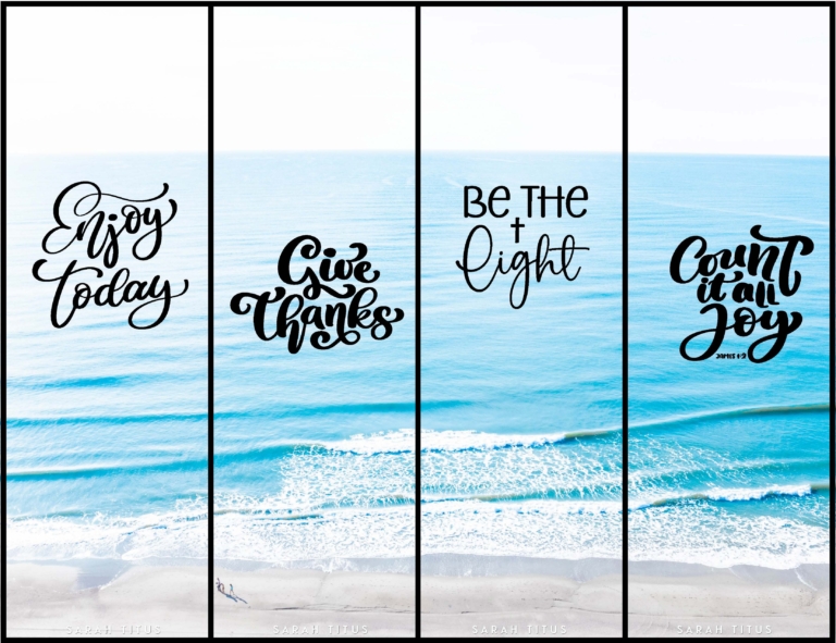 Free Christian Beach Bookmarks - Sarah Titus