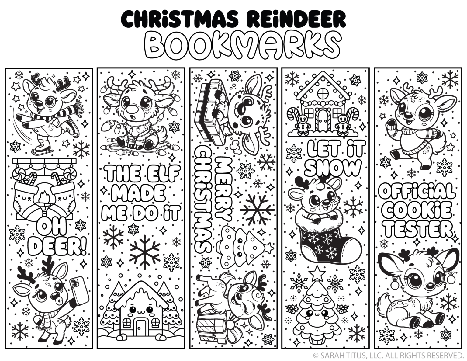 Coloring Christmas Bookmarks - Sarah Titus