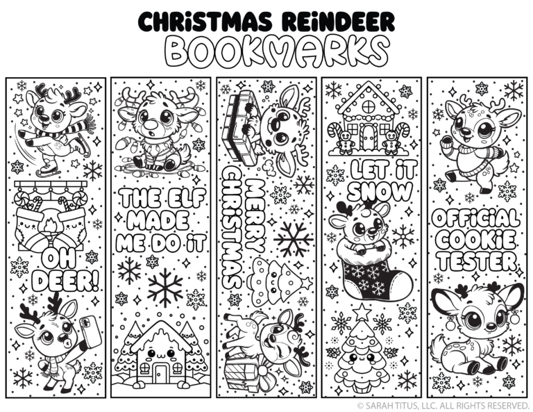 Coloring Christmas Bookmarks - Sarah Titus