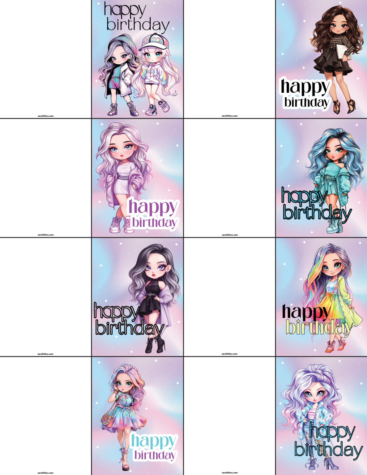 100+ Free Printable Birthday Mini Cards for Kids - Sarah Titus