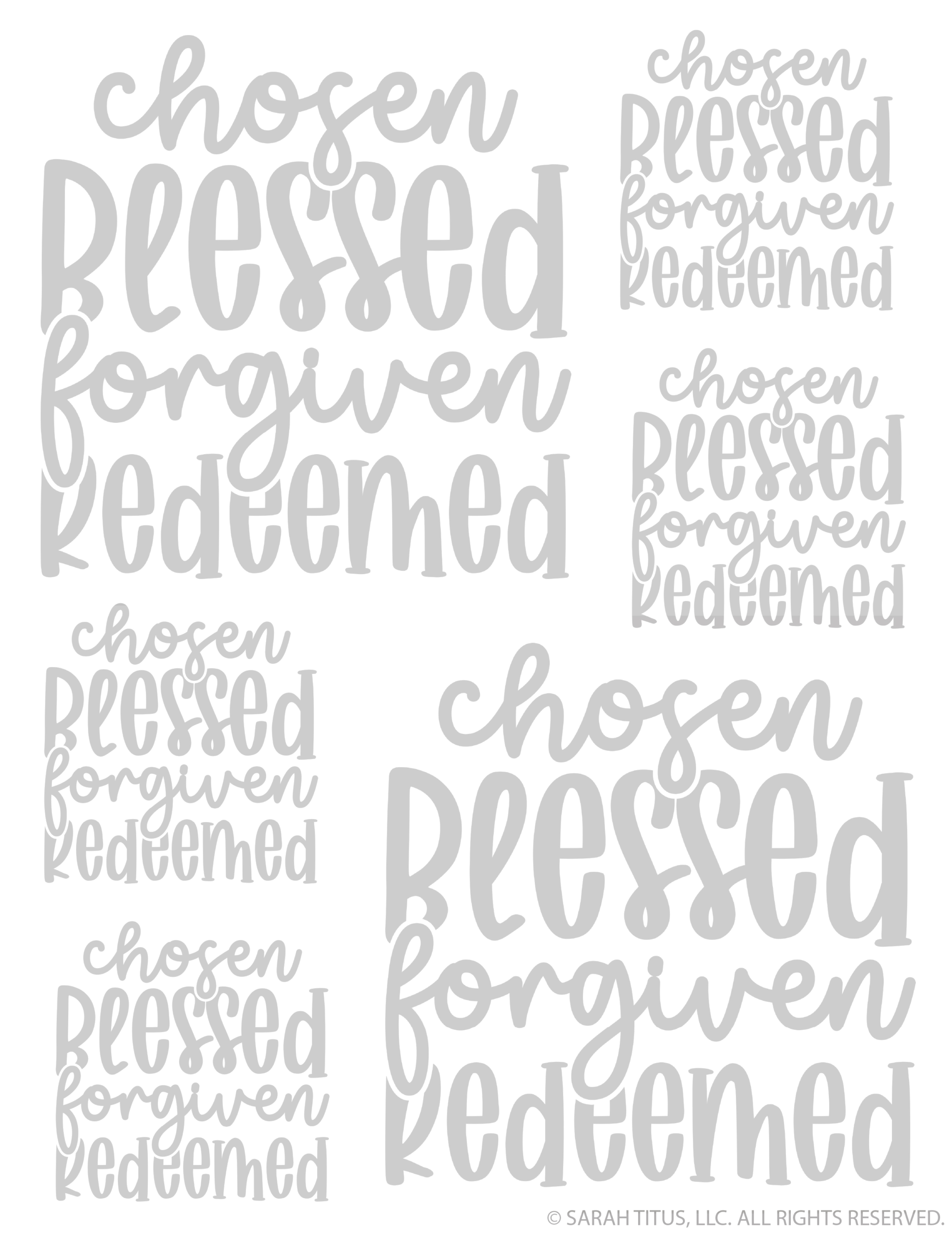 30 Faith Hand Lettering Practice Sheets - Sarah Titus