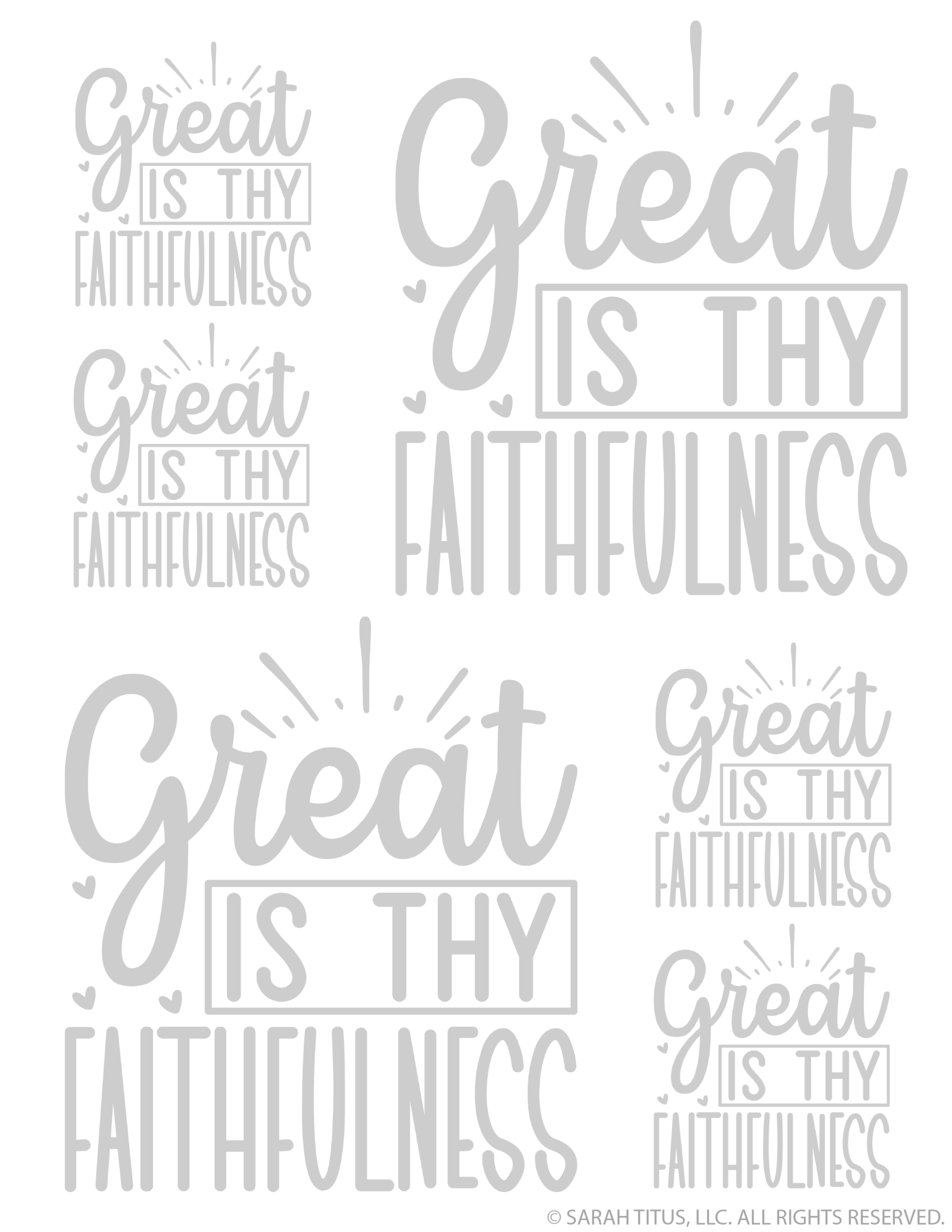 30 Faith Hand Lettering Practice Sheets - Sarah Titus