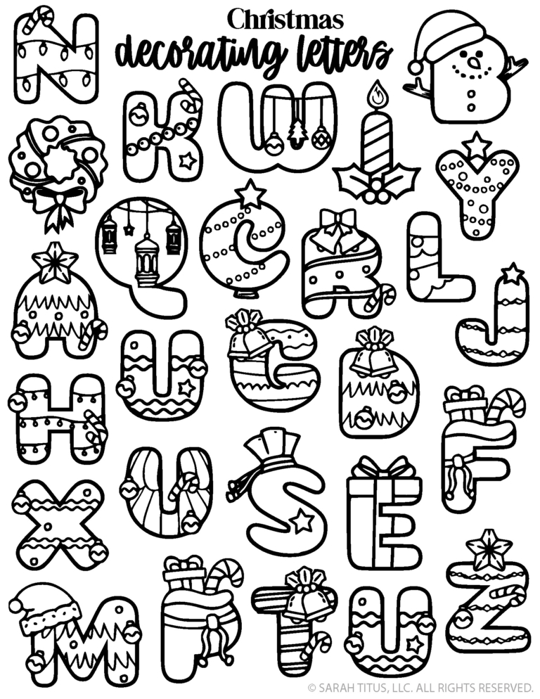 Free Printable Alphabet Coloring Pages For Kids - Sarah Titus