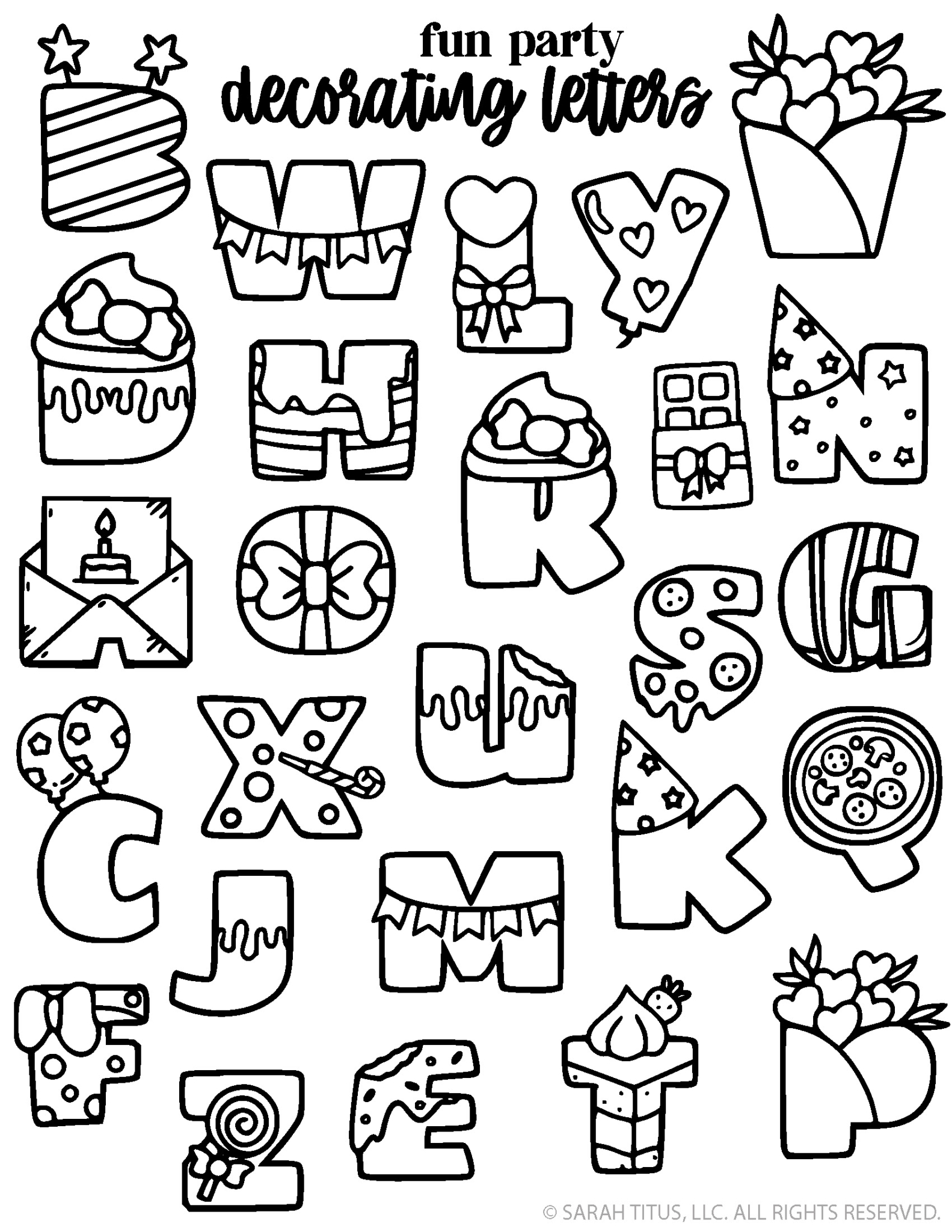 Free Printable Alphabet Coloring Pages For Kids - Sarah Titus