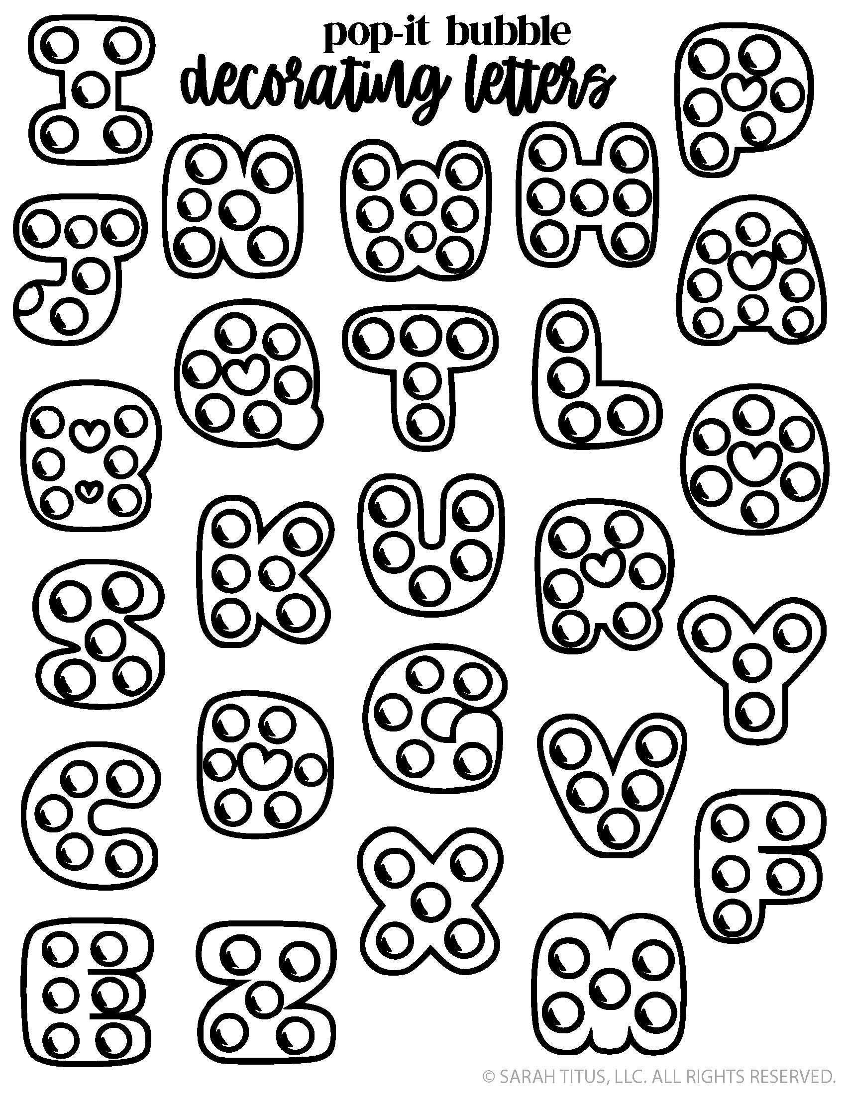 Free Printable Alphabet Coloring Pages For Kids - Sarah Titus