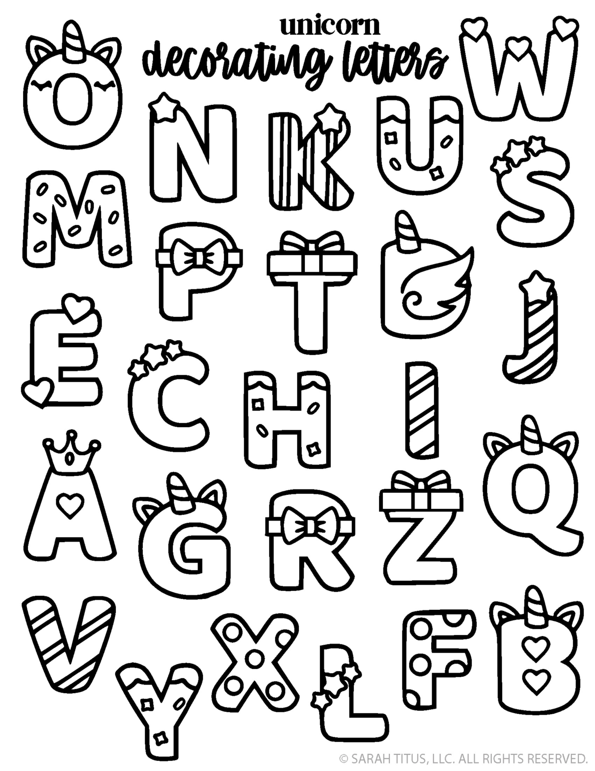 Free Printable Alphabet Coloring Pages For Kids - Sarah Titus