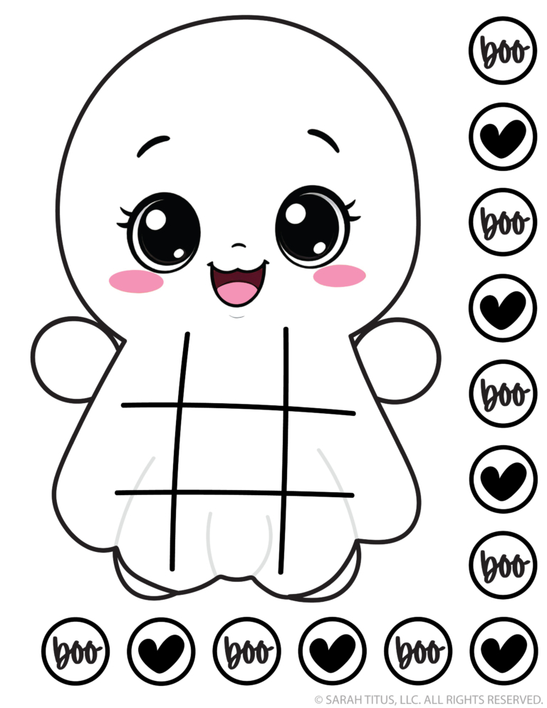Free Printable Ghost Tic-Tac-Toe Game - Sarah Titus