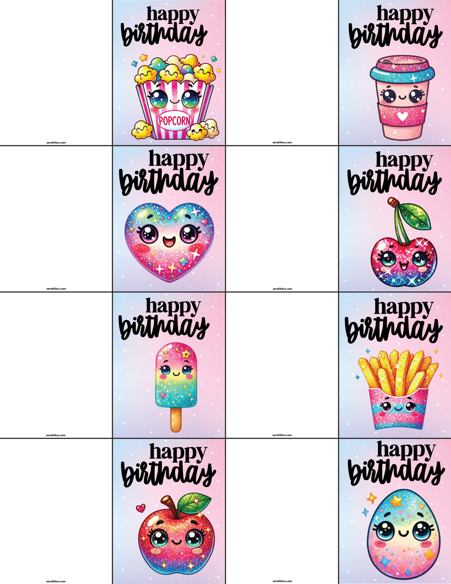 100+ Free Printable Birthday Mini Cards for Kids - Sarah Titus