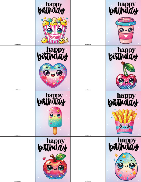 100+ Free Printable Birthday Mini Cards for Kids - Sarah Titus