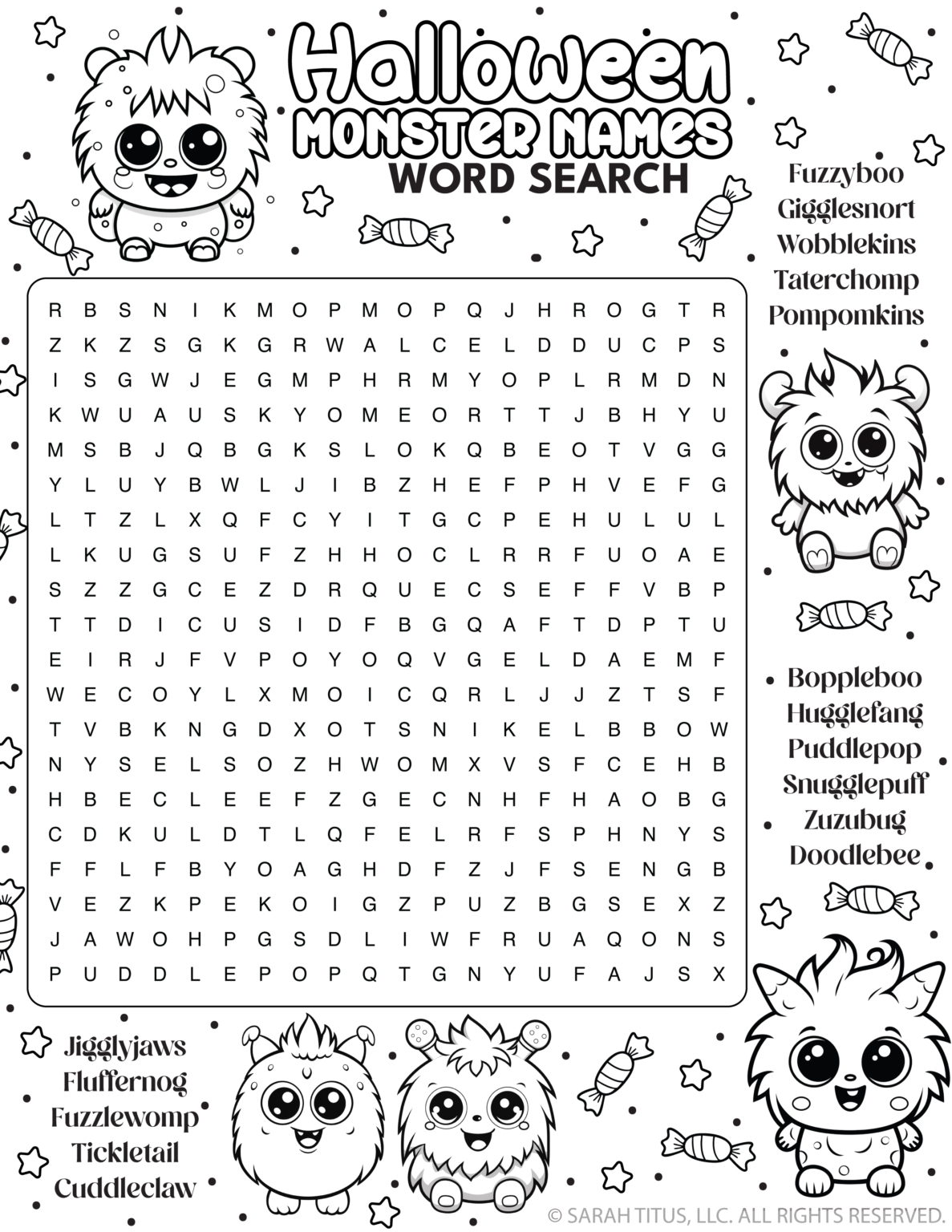 Halloween Word Search Printables - Sarah Titus