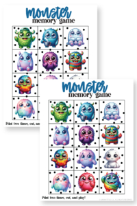 Free Printable Monster Memory Game - Sarah Titus
