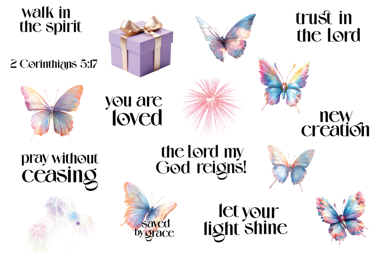 New Creation Digital Stickers - Sarah Titus