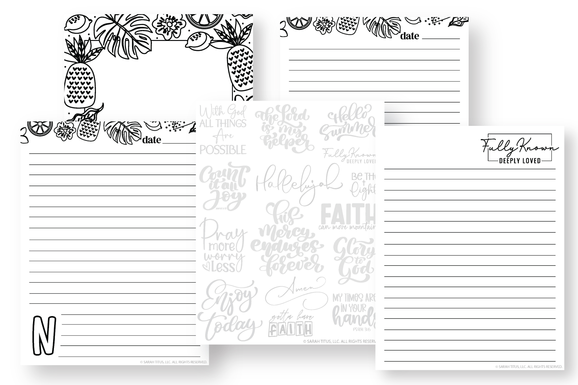 Summer Coloring Journal (60+ Pages) - Sarah Titus