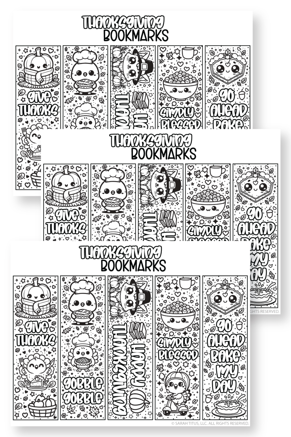 Free Printable Halloween Bookmarks - Sarah Titus