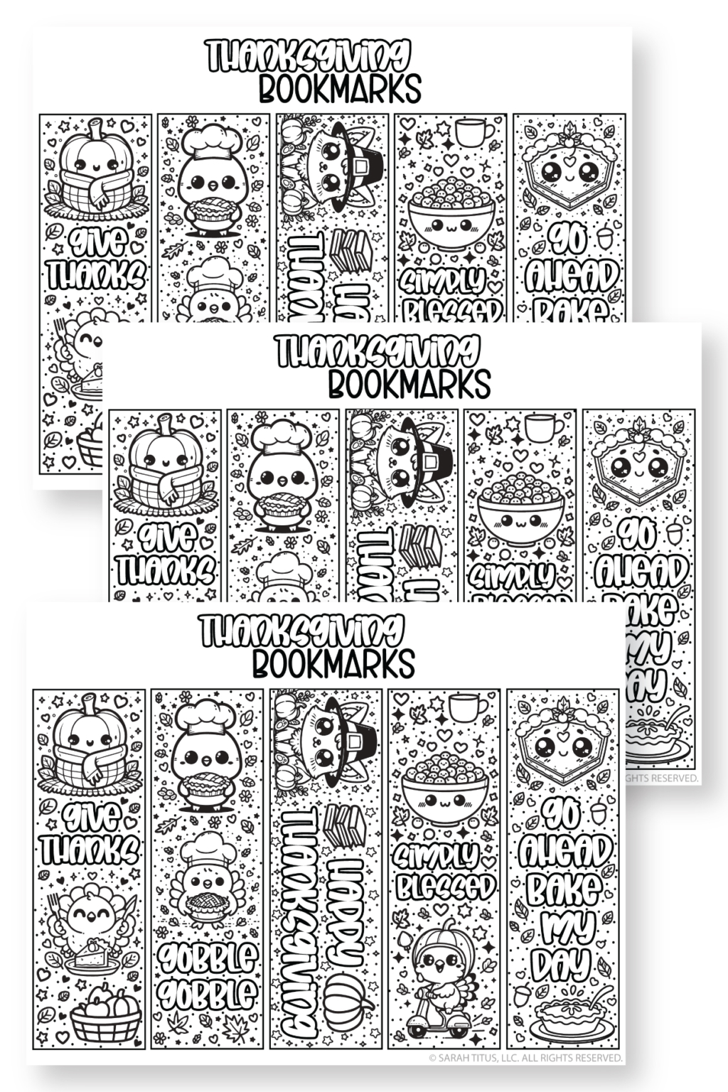 Free Printable Halloween Bookmarks - Sarah Titus