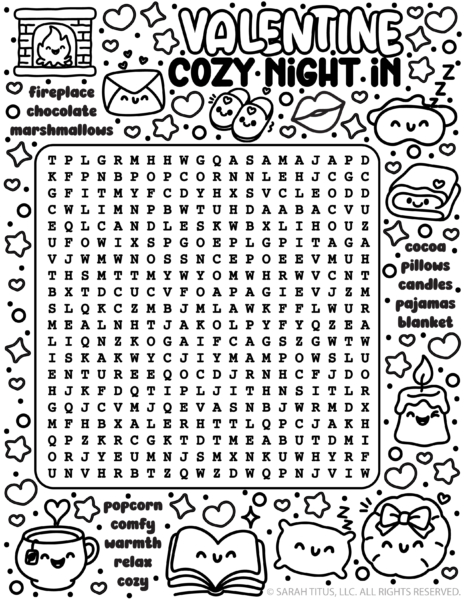 Free Valentine's Day Word Search Printables - Sarah Titus