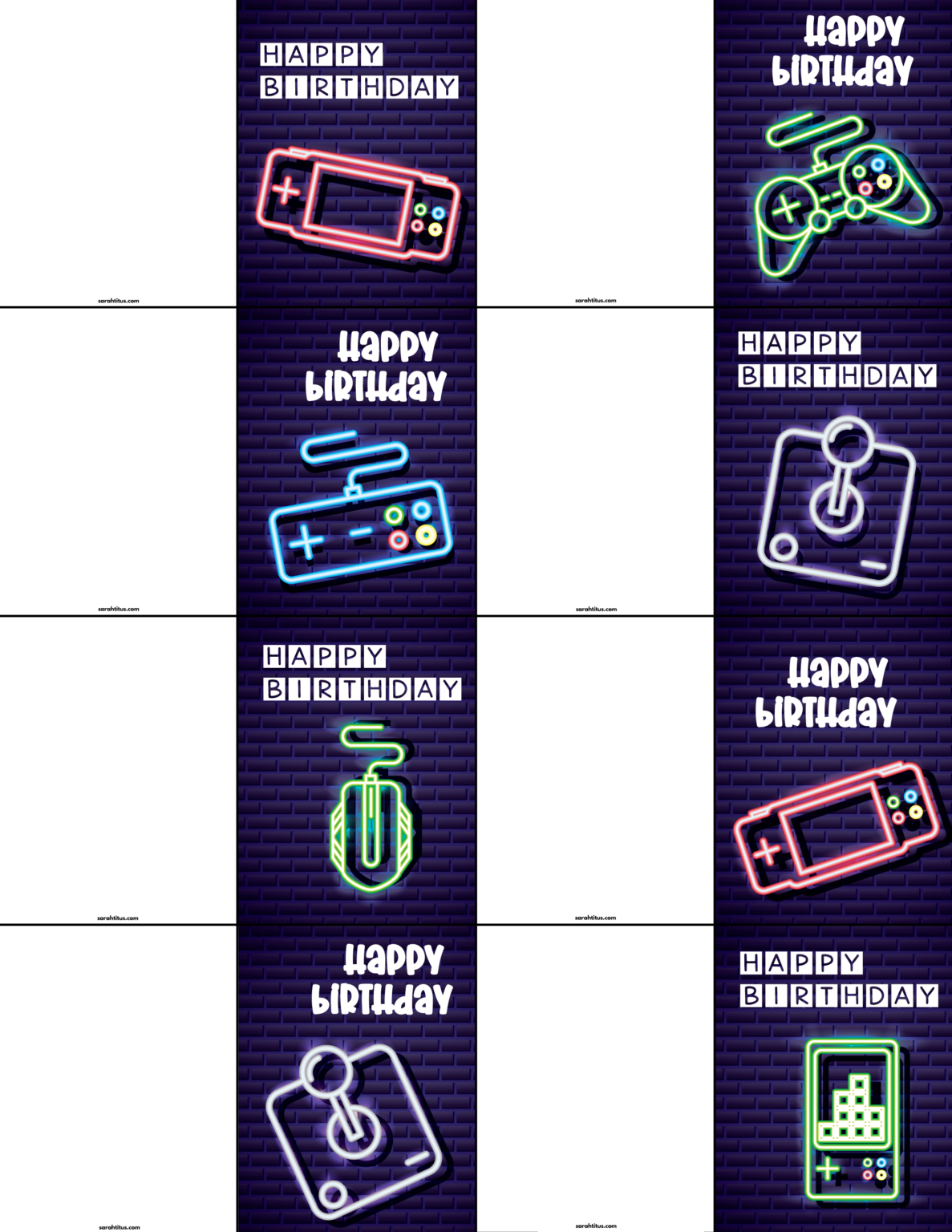 100+ Free Printable Birthday Mini Cards for Kids - Sarah Titus